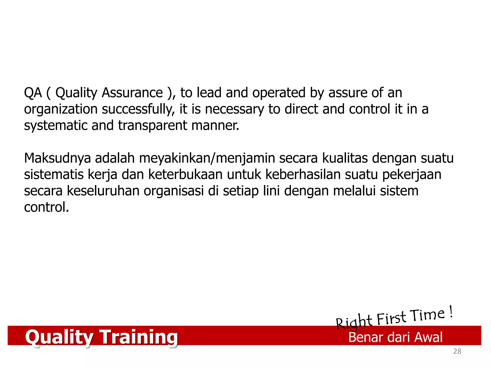 Quality Training | PPTX