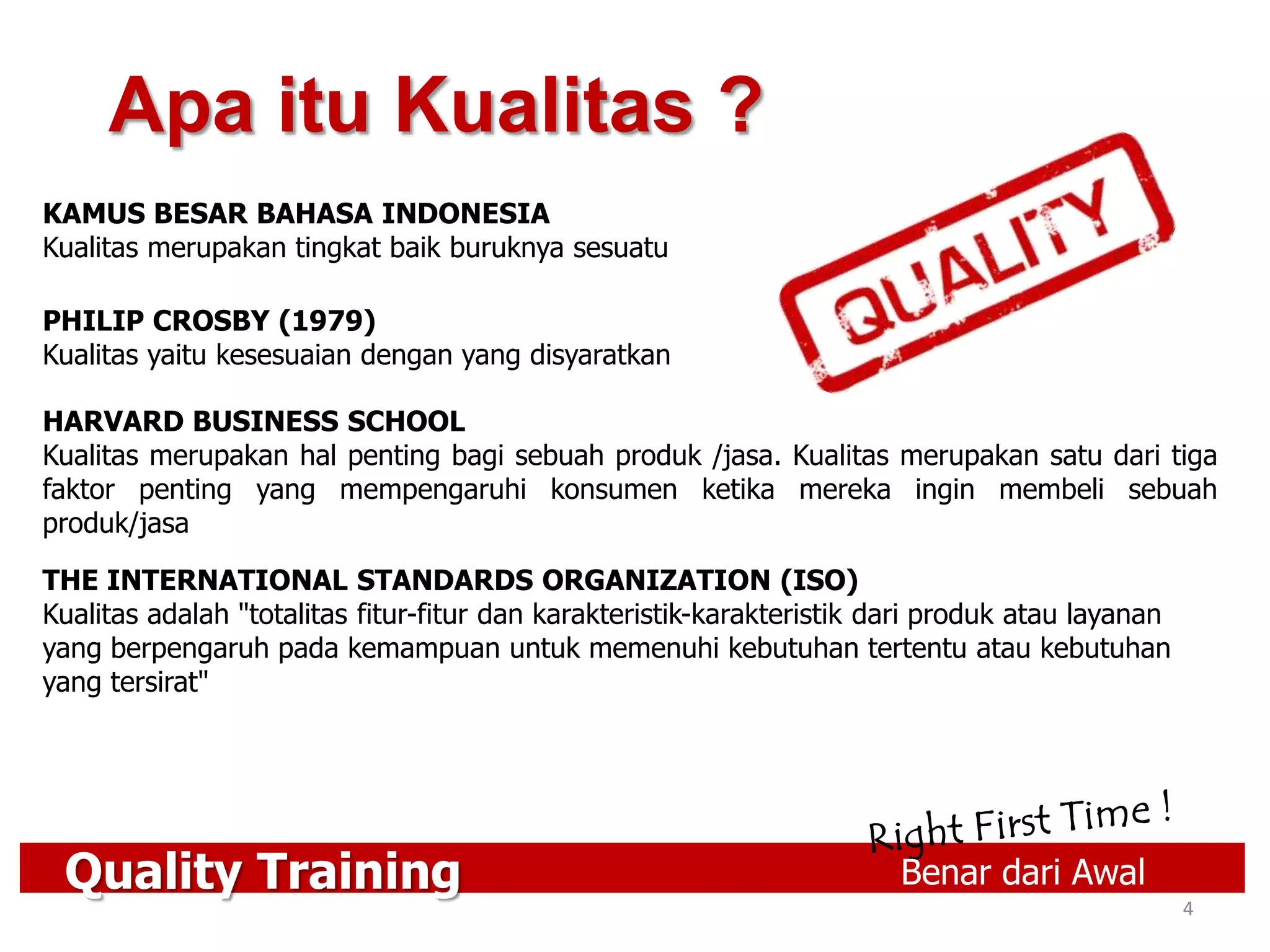 Quality Training | PPTX
