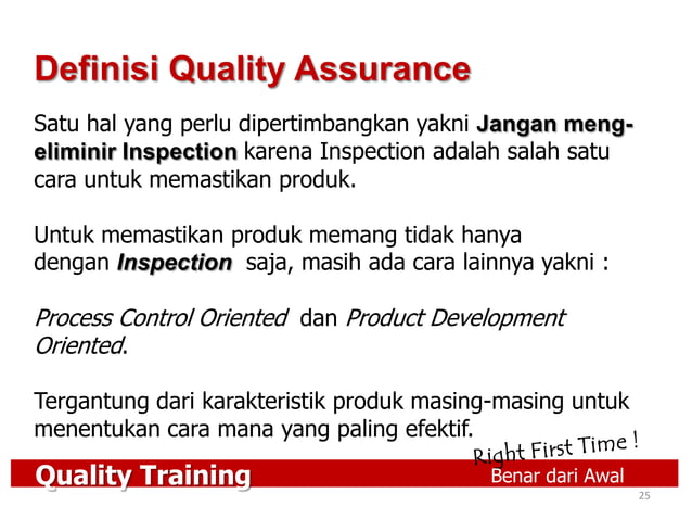 Quality Training | PPTX