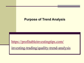 Quality Trend Analysis | PPT
