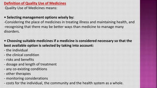 Quality use medicine | PPTX