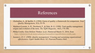 Quality without tears by Crosby | PPTX