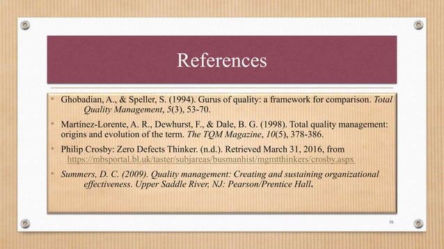 Quality without tears by Crosby | PPTX