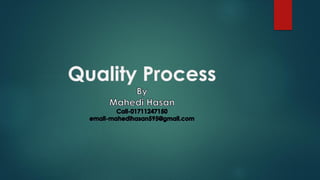 Quality work process at RMG sector | PPT