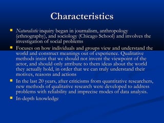 Qualitative Research Overview | PPT