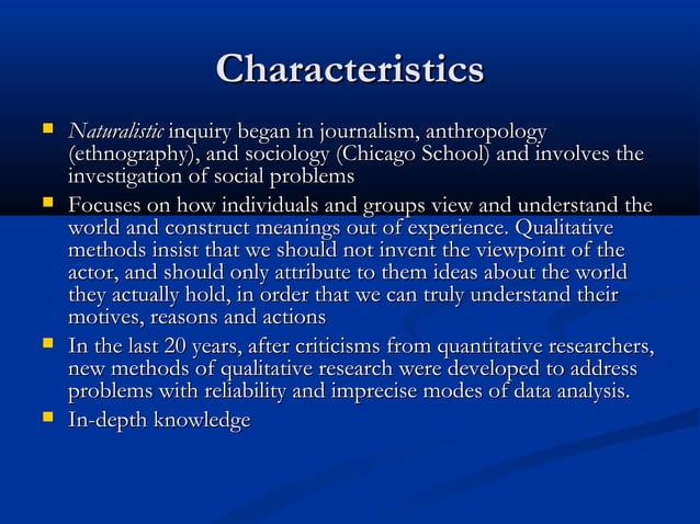 Qualitative Research Overview | PPT