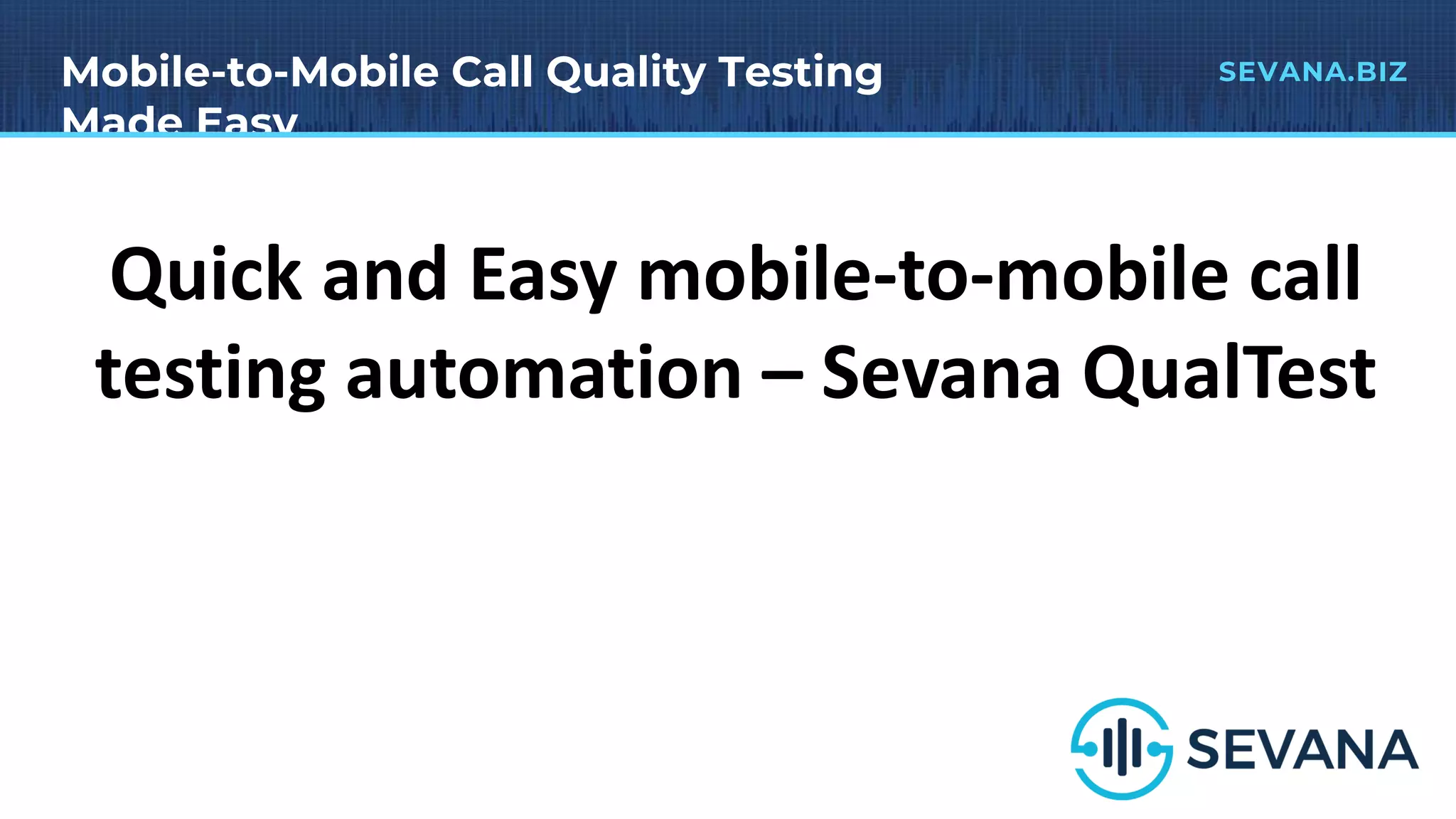 QualTest mobile test probe for VoIP and mobile call testing and ...