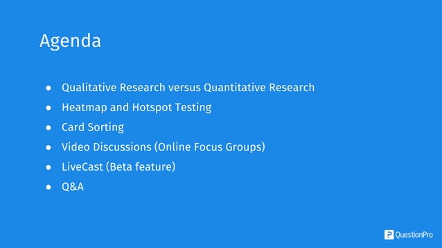 Qualitative Research vs Quantitative Research - a QuestionPro Academic Webinar | PPT