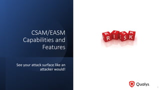 Qualys-CSAM security assessment and risk.pptx | Business | Business and ...