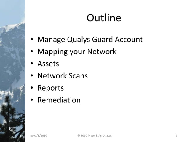 Maze & Associates QualysGuard Enterprise Vulnerability Management ...