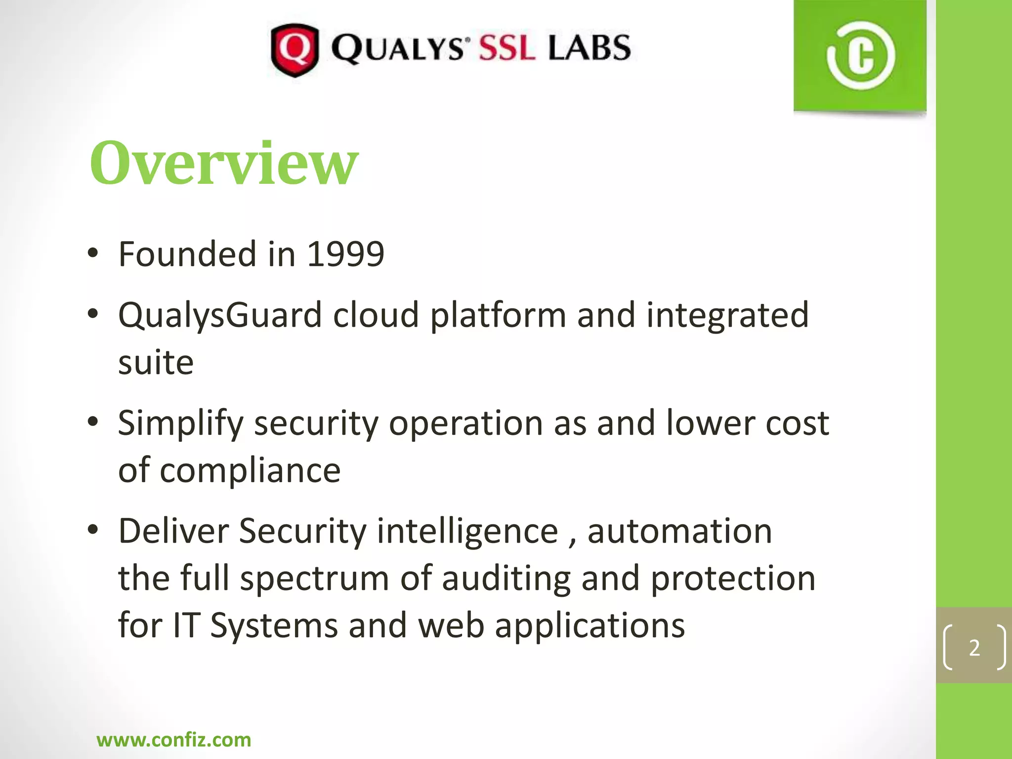 Qualys lab | PPTX
