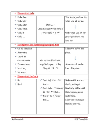 ĐẢO NGỮ (INVERSION) | DOCX