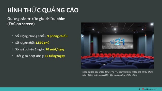 Quảng cáo tại trung tâm chiếu phim quốc | PPT