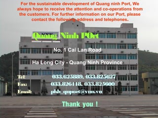 Quang ninh port's presentation | PPT