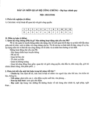 Quan hệ công chúng | PDF