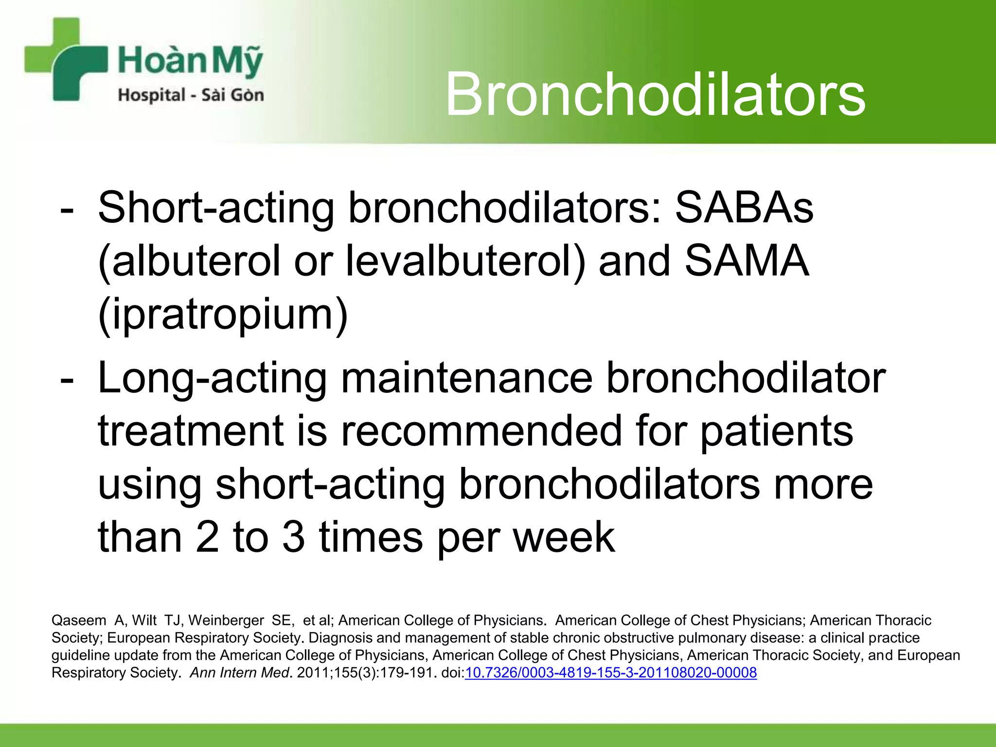 Diagnosis and Outpatient Management of Chronic Obstructive Pulmonary ...