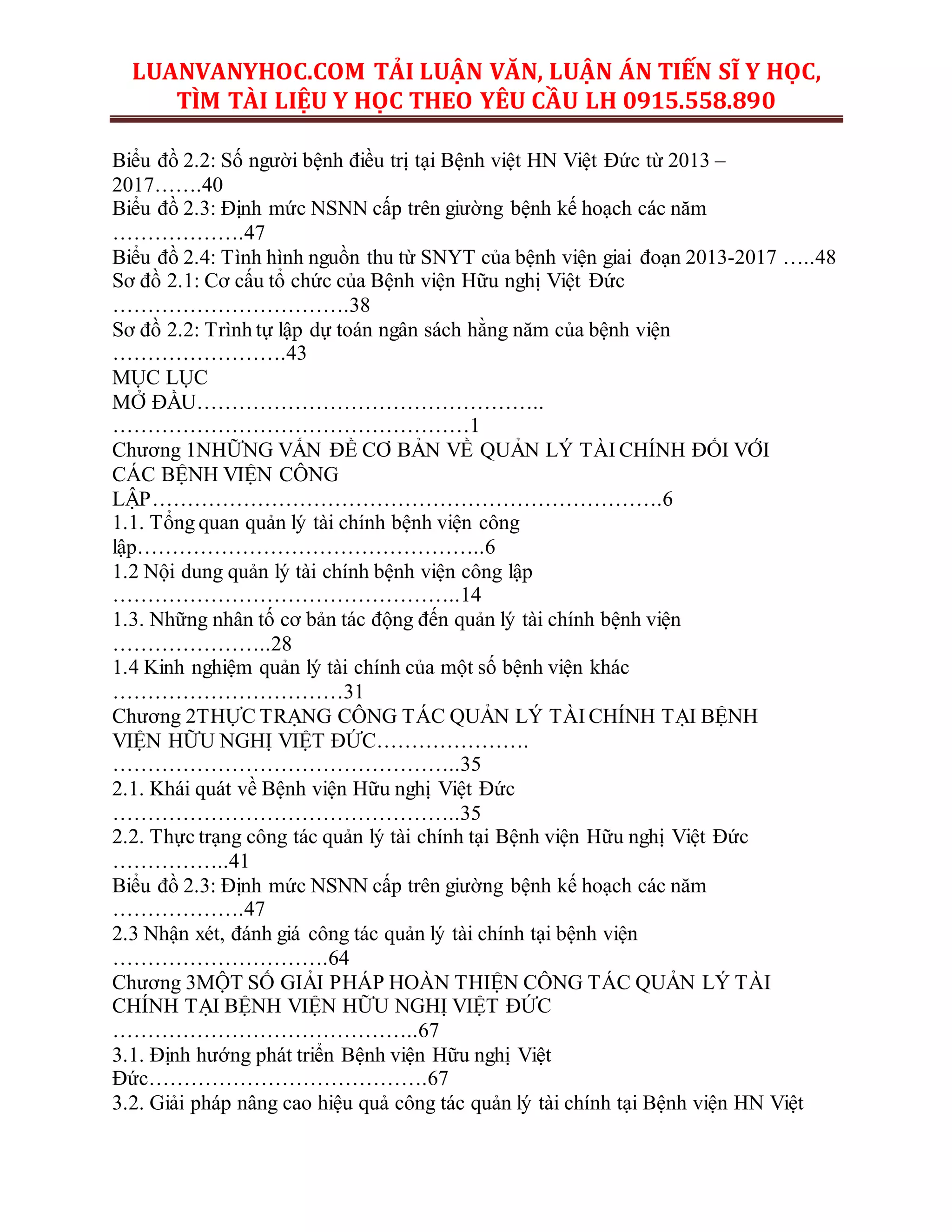 Quan ly tai chinh tai benh vien huu nghi viet duc | PDF