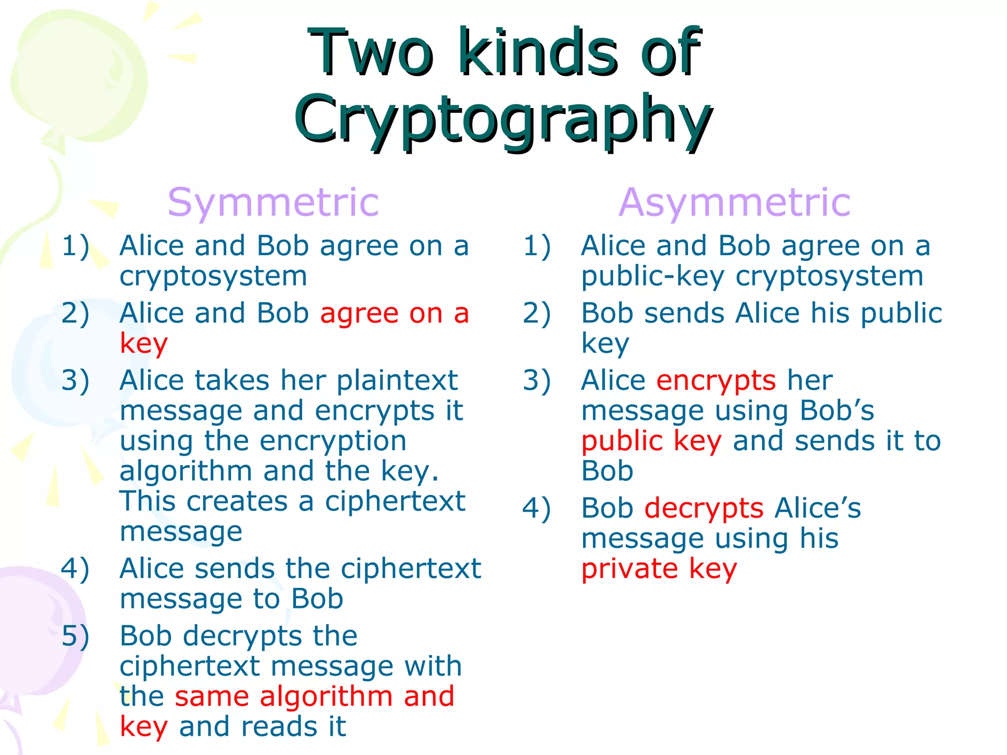 Quan nguyen symmetric versus asymmetric cryptography | PPT