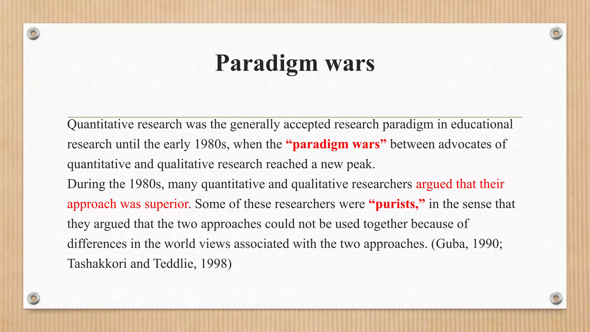 Quantitative paradigm in research | PPTX
