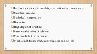 Quantitative paradigm in research | PPTX