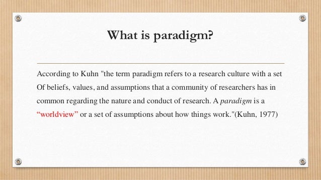 Quantitative paradigm in research