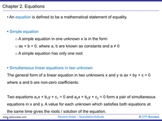 Quant02. Equations | PPT