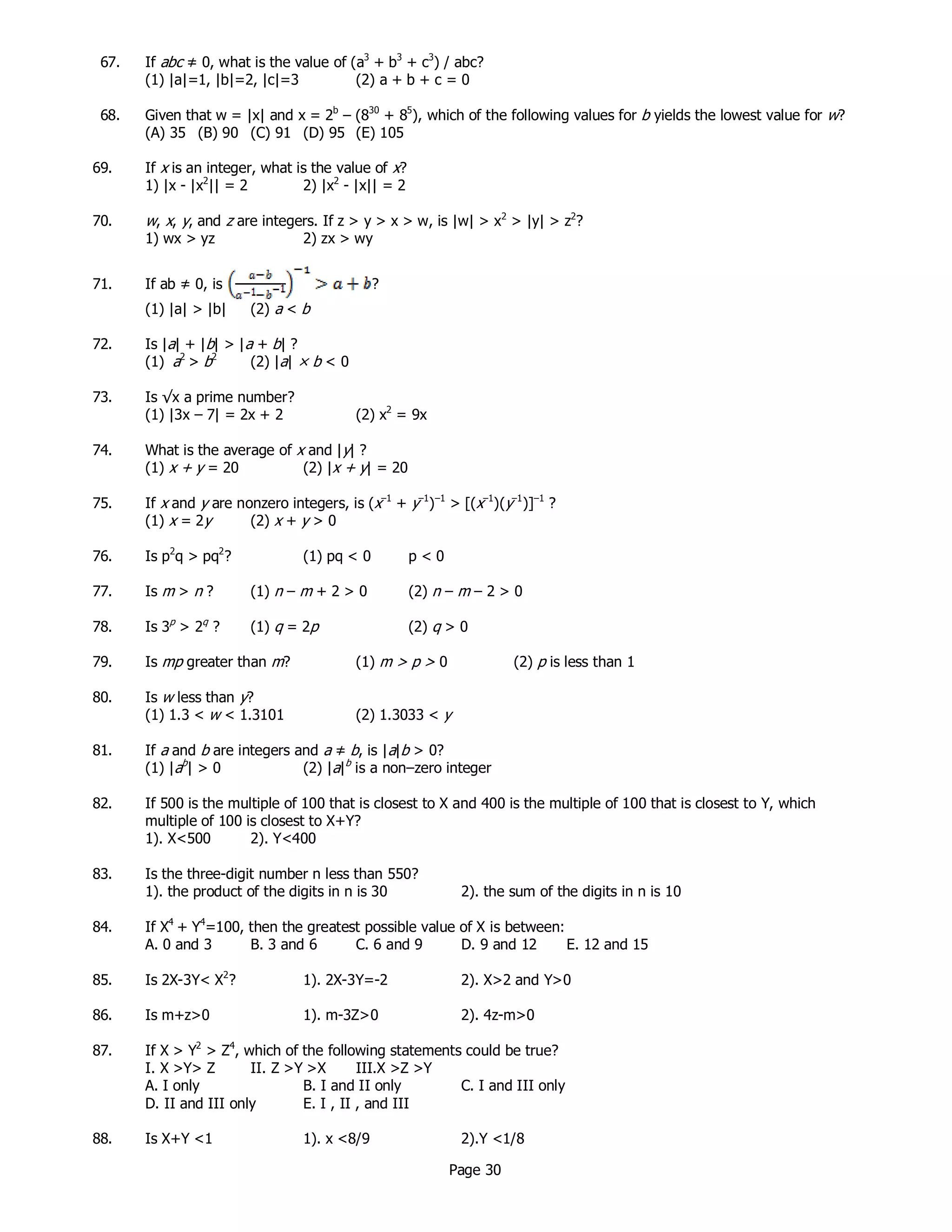 Gmat Quant 700 to 800 level questions | PDF