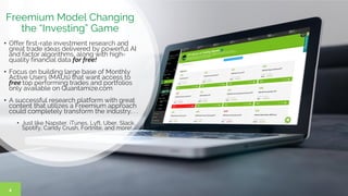 Quantamize - Freemium Model Changing the "Investing" Game | PDF
