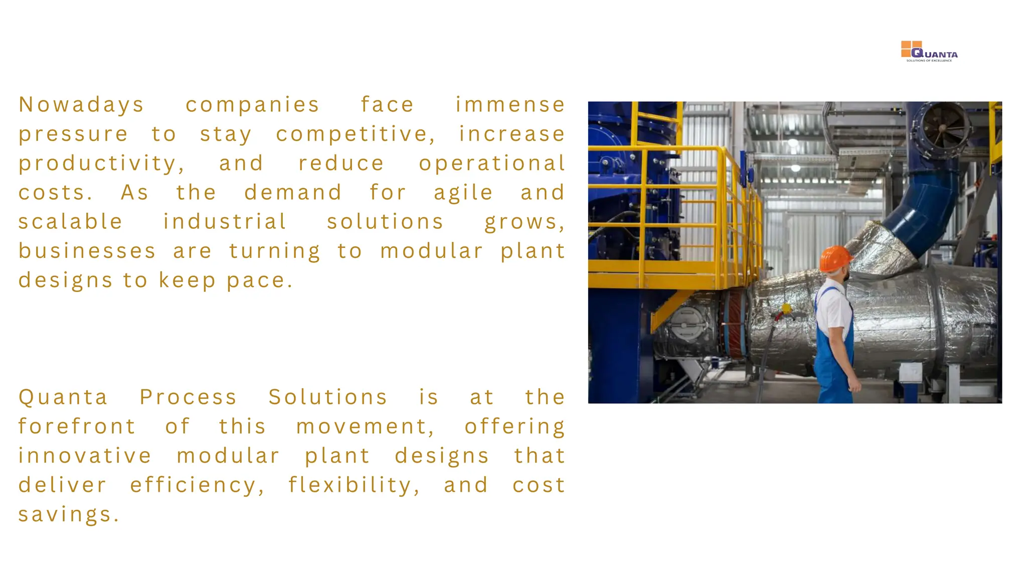 Quanta Process Solutions Modular Plant Design for Streamlined and Efficient Industrial ...