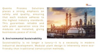 Quanta Process Solutions Modular Plant Design for Streamlined and Efficient Industrial ...