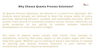Quanta Process Solutions Modular Plant Design for Streamlined and Efficient Industrial ...