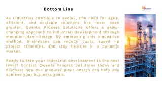Quanta Process Solutions Modular Plant Design for Streamlined and ...