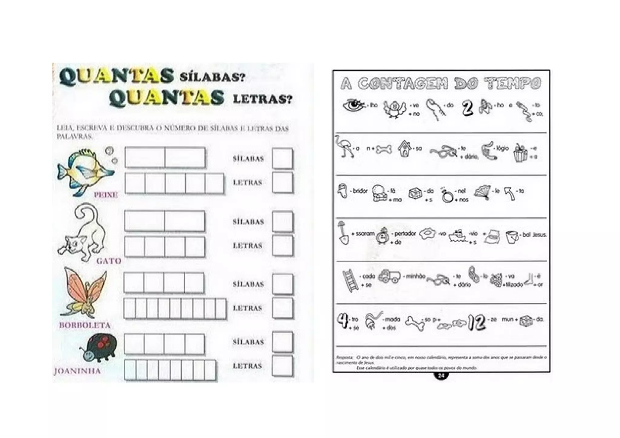Atividade: Quantas silabas quantas letras | DOC