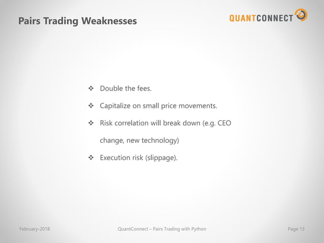 QuantConnect - Introduction to Pairs Trading | PPT