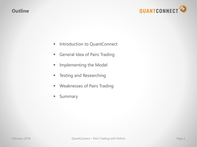 QuantConnect - Introduction to Pairs Trading | PPT
