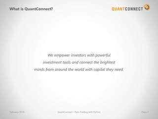 QuantConnect - Introduction to Pairs Trading | PPT