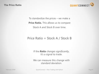 QuantConnect - Introduction to Pairs Trading | PDF