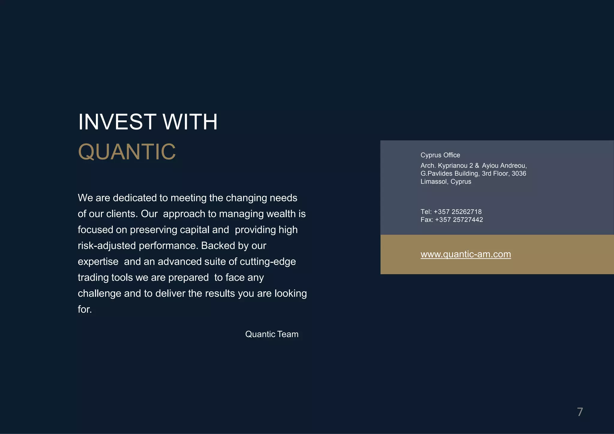 Quantic - key personnel | PPTX