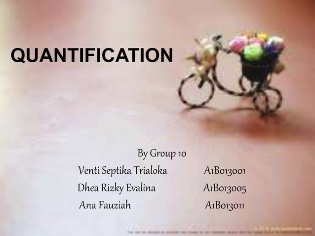 Quantification | PPTX