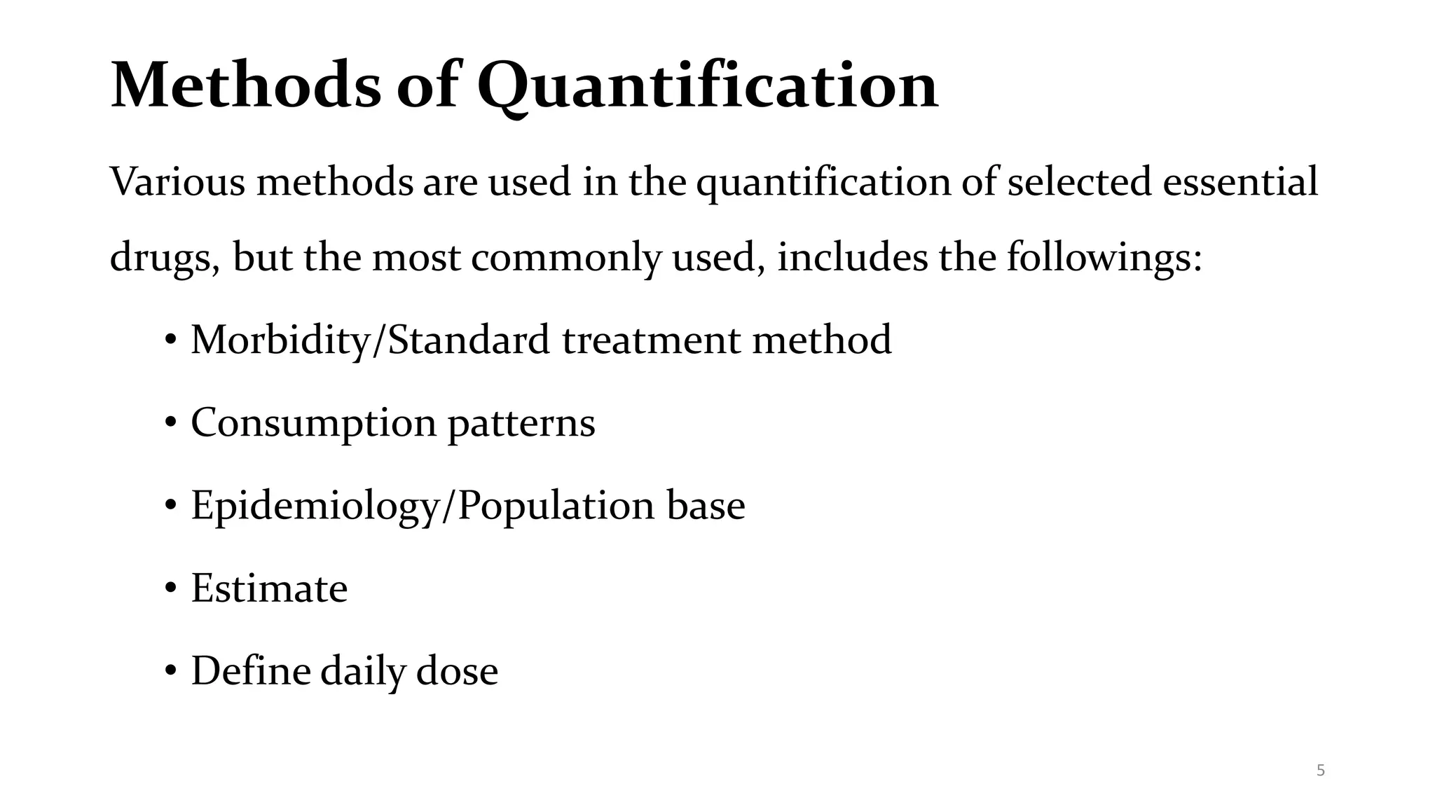 QUANTIFICATION OF DRUGS | PPTX
