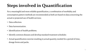 QUANTIFICATION OF DRUGS | PPTX