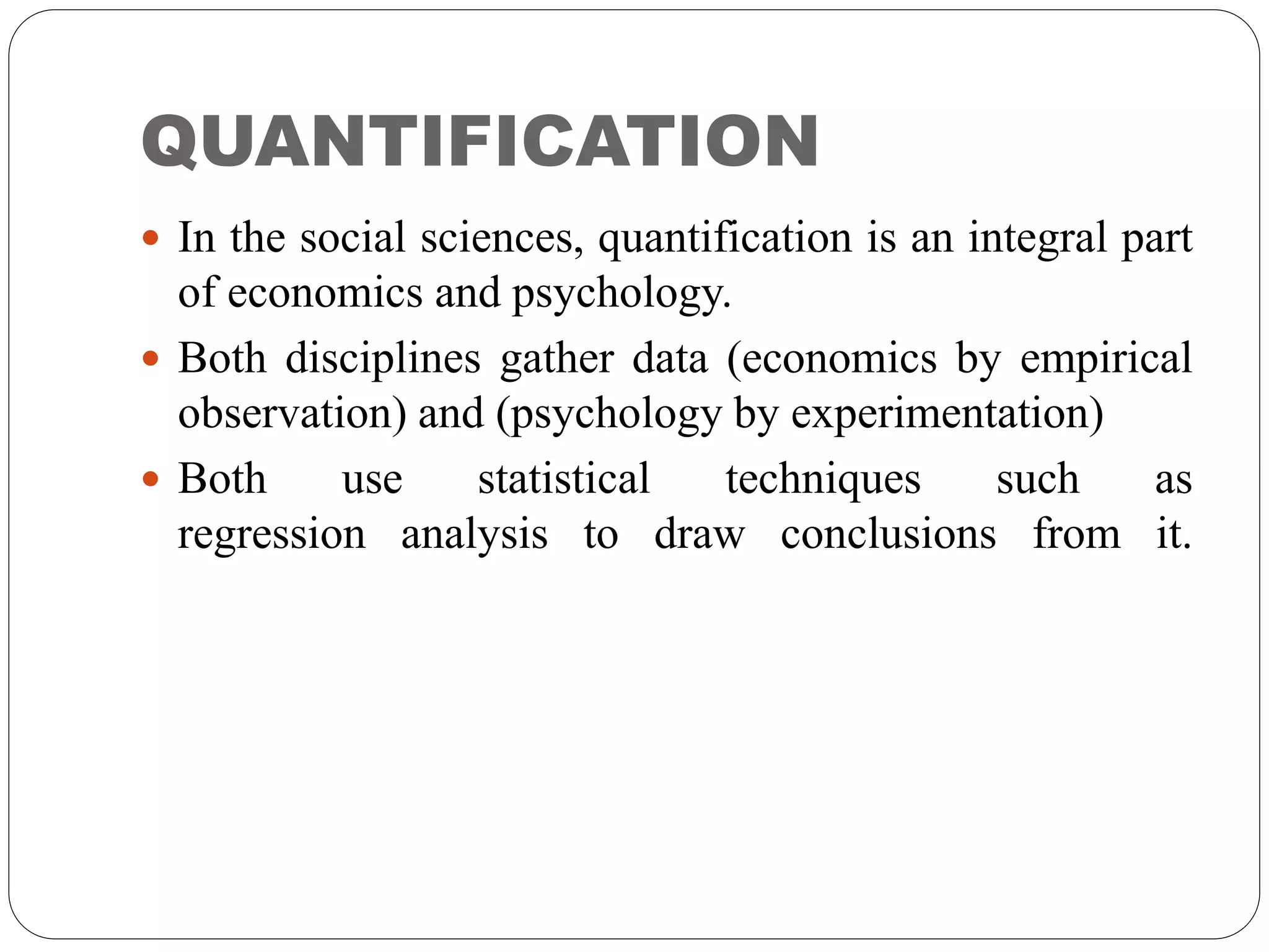 Quantification in social research | PPTX