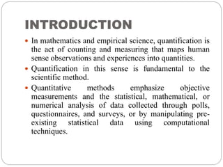 Quantification in social research | PPTX