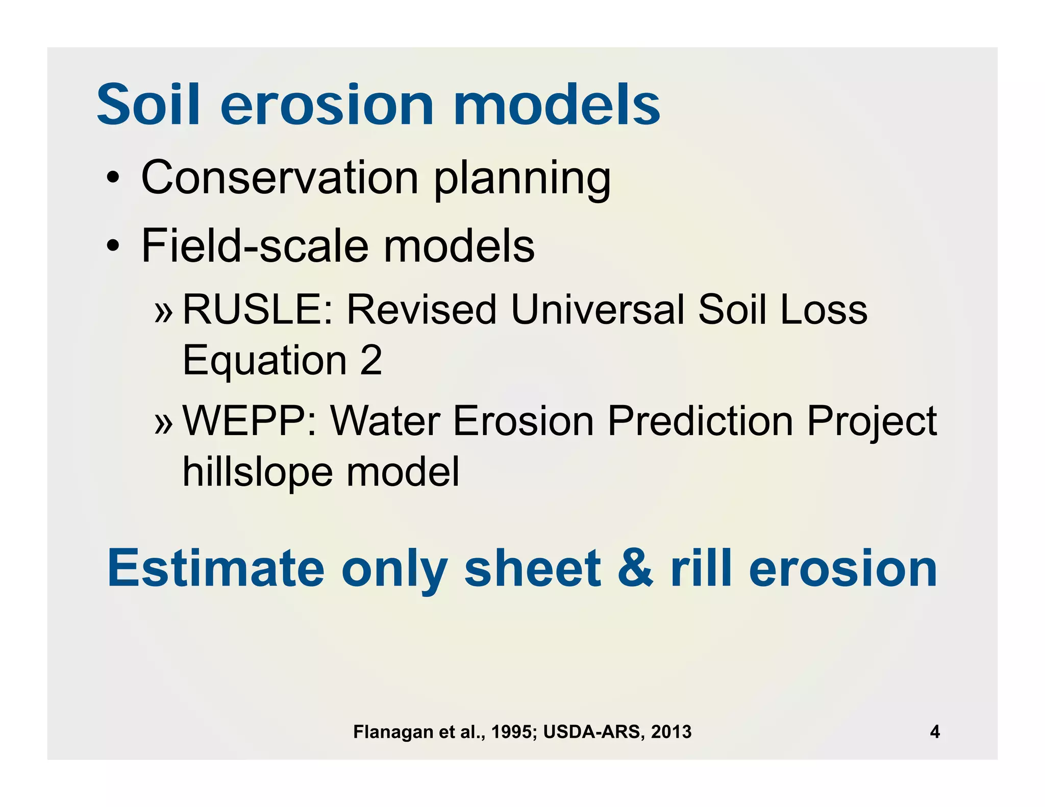 Quantification of ephemeral gully erosion | PDF