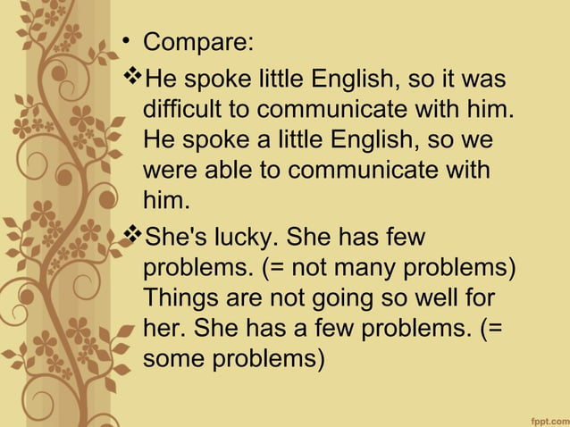 Quantifier much many little few | PPT