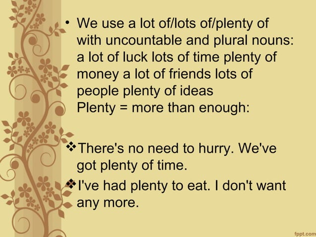 Quantifier much many little few | PPT