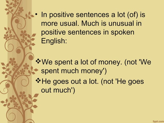 Quantifier much many little few | PPT