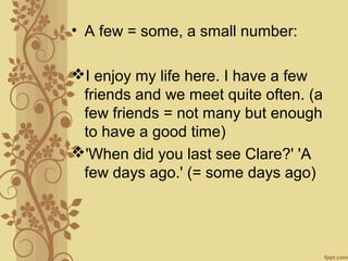 Quantifier much many little few | PPT