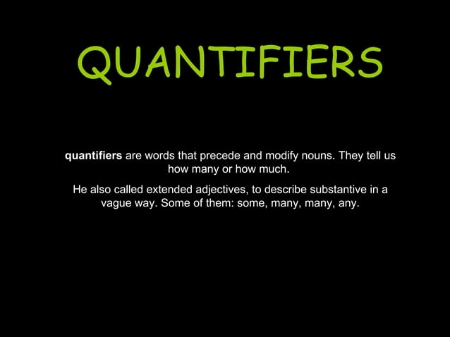 Quantifiers | PPT | World Cuisines | Food & Drink