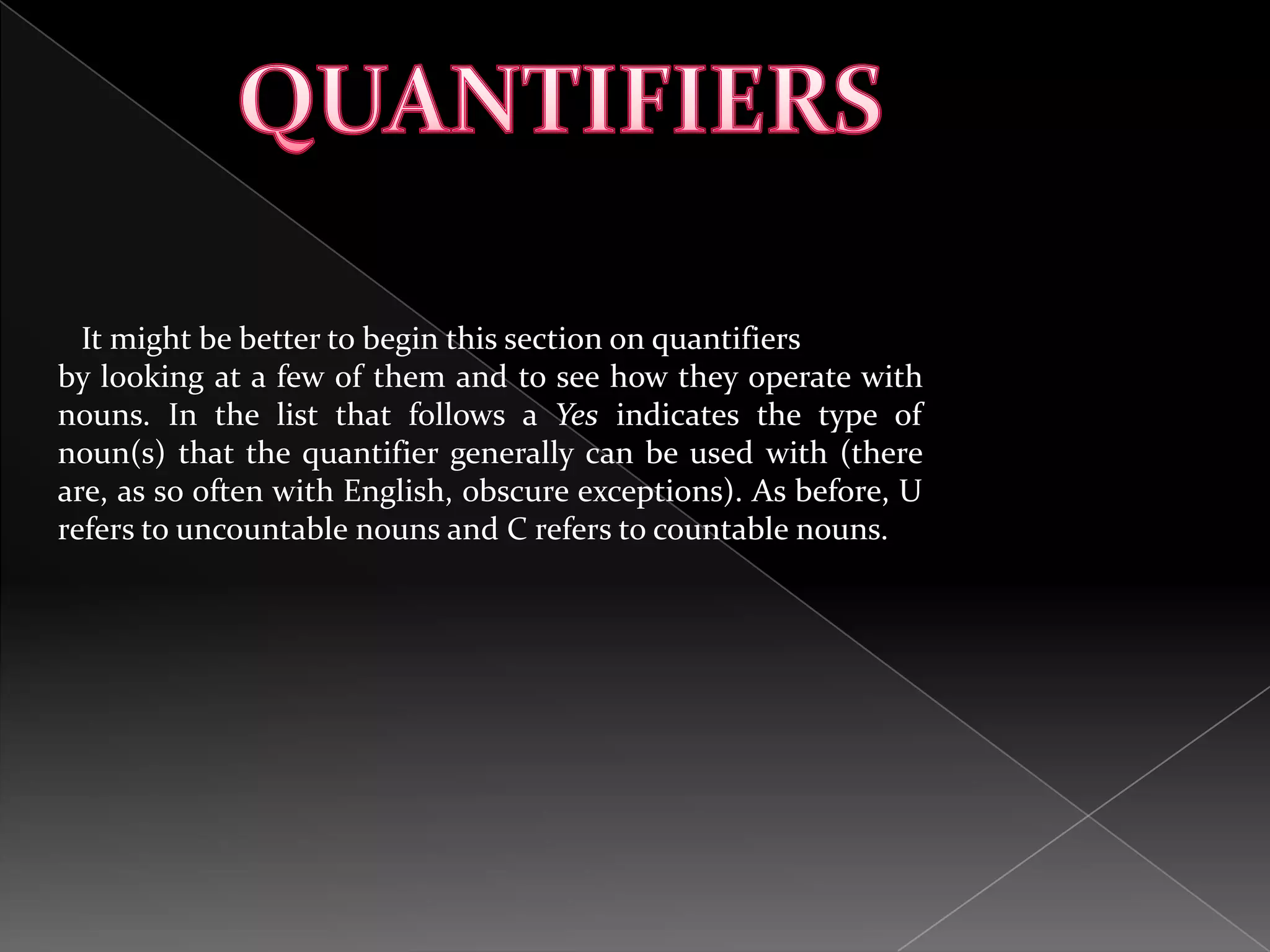 Quantifiers | PPT | Free Download